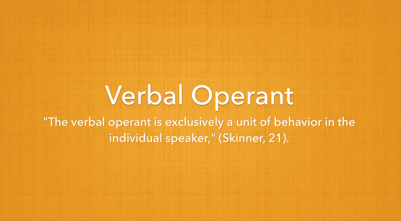 ABA 101: What Are Verbal Operants? - Cornerstone Autism Center